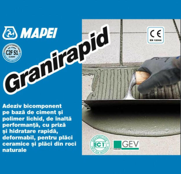 Mapei Granirapid - Adeziv cu Priza Rapida pentru Gresie, Faianta ...