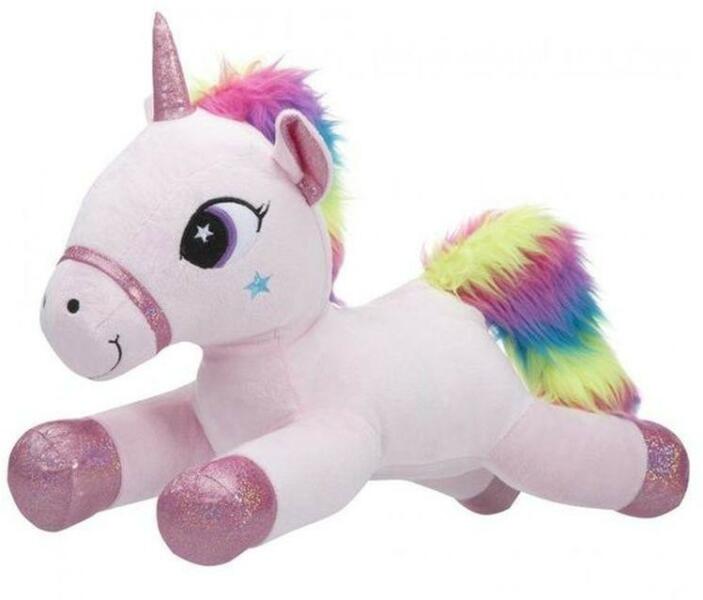 Vásárlás: Unikornis fekvő 40cm szivárvány Plüss figura árak ...