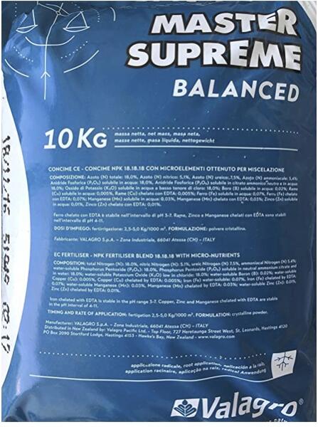 Valagro Fertilizant hidrosolubil MASTER SUPREME BALACED 10kg ...