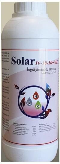 Solarex Ingrasamant foliar SOLAR 10-10-10+ME 1L (Ingrasamant chimic ...