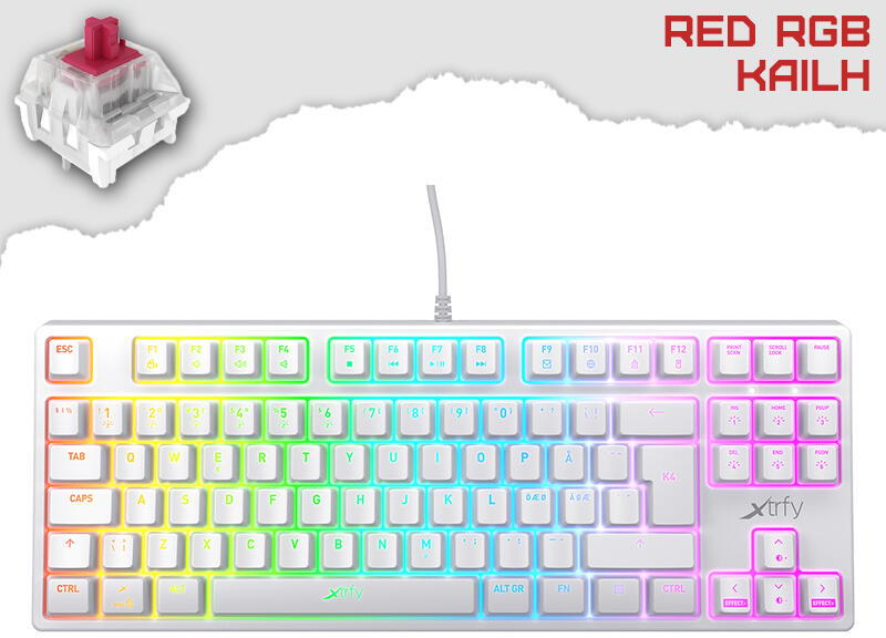 Xtrfy K4 TKL RGB Kailh Red UK (XG-K4-RGB-TKL-WH-R-UK) vásárlás, olcsó Xtrfy K4 TKL RGB Kailh Red ...