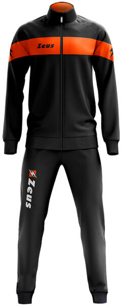 Zeus Мъжки анцуг Zeus Tuta Apollo Men Tracksuit Black Neon Orange ...