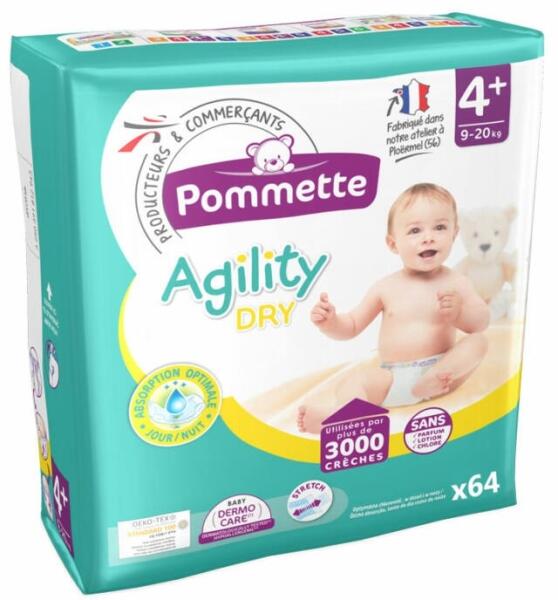 Vásárlás: Pommette Agility Dry 4+ (9-20kg) 64db Pelenka árak ...