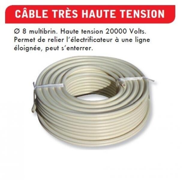 Chapron Lemenager Cablu inalta tensiune 8mm 20000V 50M (40000392) (Gard ...