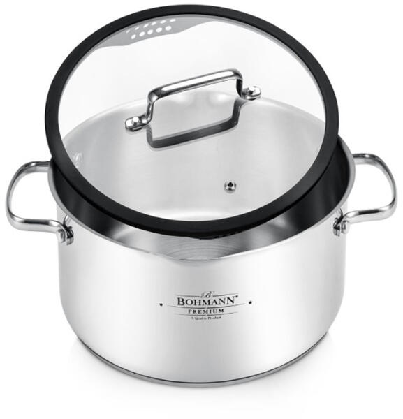 BOHMANN Cratita inox cu capac Bohmann Premium, 20 x 11 cm, 3.5 litri ...