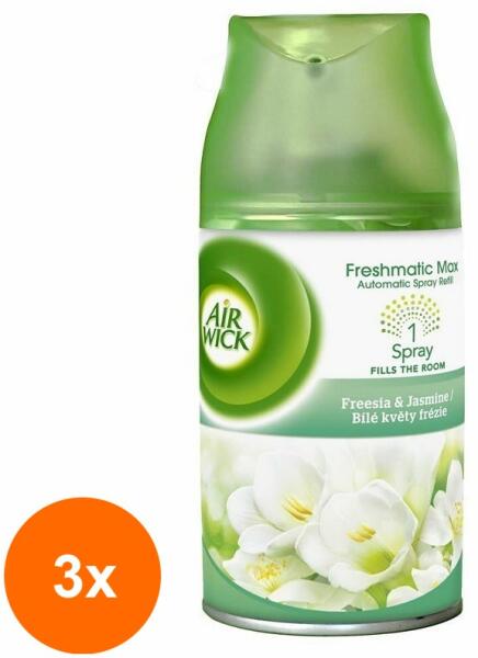 Air Wick Set 3 x Rezerva Spray & Wick Frezie Iasomie/White Flower 250 ...