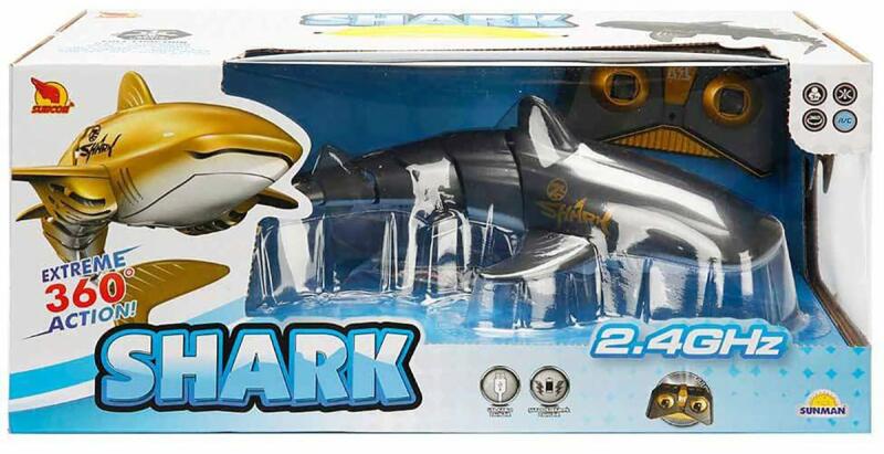 Suncon Barca Rechin cu telecomanda 2.4 Ghz, Suncon, Negru (Jucarie cu ...