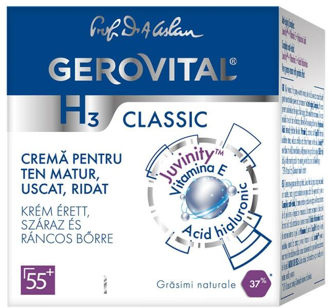 Gerovital Ingrijire Ten Cream For Mature Dry- Wrinkled-Skin Crema Fata ...