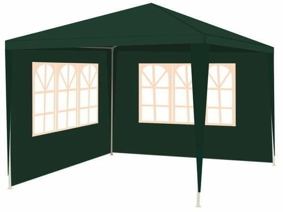 Selgot Pavilion gradina, 3x3x2, 5 m, cu 2 pereti laterali, verde inchis ...