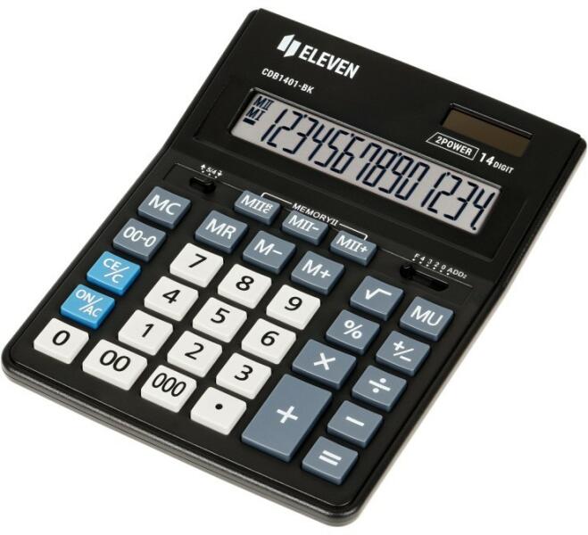 Calculator de birou 14 digiți, 205 x 155 x 35 mm, Eleven CDB1401-BK ...
