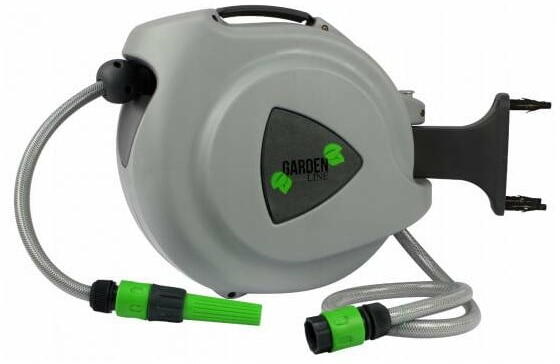 Garden Line Furtun retractabil automat, cu tambur, pentru gradina, 20 m ...