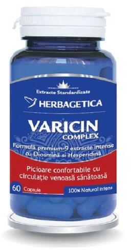 Herbagetica Varicin Complex 60 capsule Herbagetica (Suplimente ...