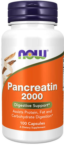 Vásárlás: NOW Pancreatin 2000 hasnyálmirigy enzim kapszula 100 db ...