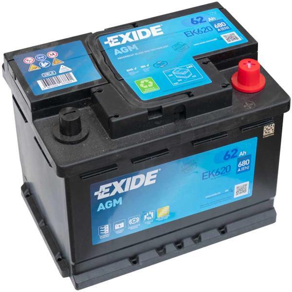Exide 62Ah 680A right+ (EK620) (Acumulator auto) - Preturi