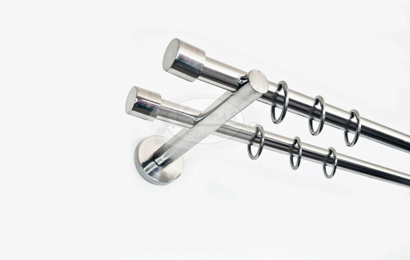Vásárlás: Varsó 2 rudas fényes inox színű fém karnis szett Karnis ...