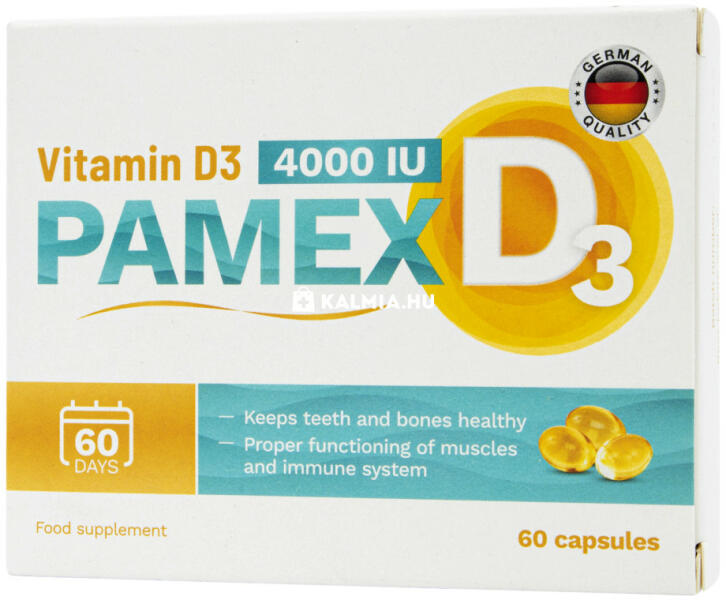 Vásárlás: Pamex Vitamin D3 4000NE kapszula 60 db Táplálékkiegészítő árak összehasonlítása ...