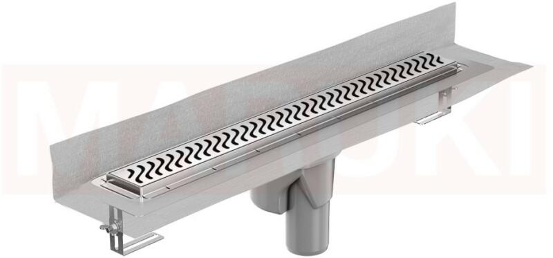 ACO Rigola de dus din inox ACO ShowerDrain M+ cu flansa perete, gratar ...