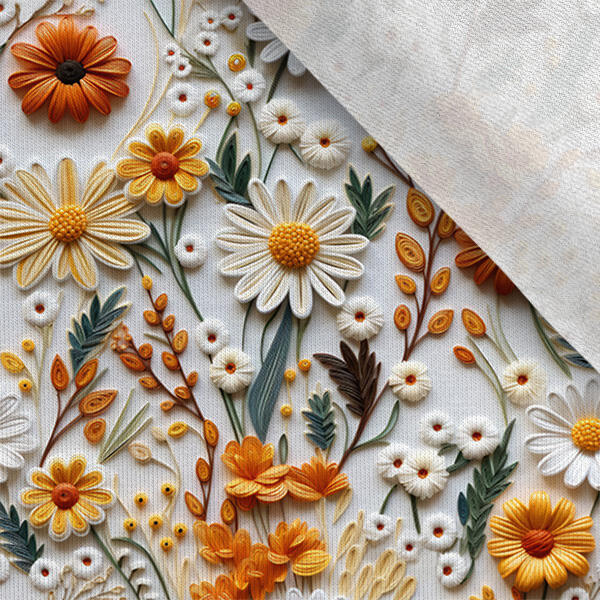 Takoy French terry Takoy 150cm flori 3D imprimeu Maya (Marfuri textile ...