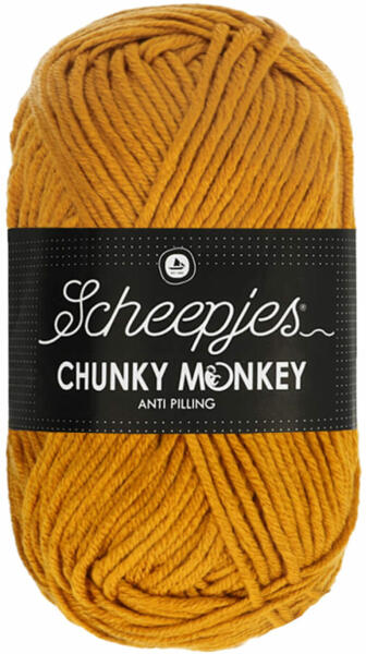 Vásárlás: Scheepjes Chunky Monkey 1709 Ochre - okkersárga akril fonal ...