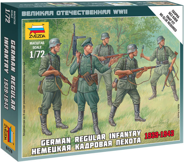 Zvezda German Regular Infantry 1939-1943 1:72 (6178) (Macheta) - Preturi