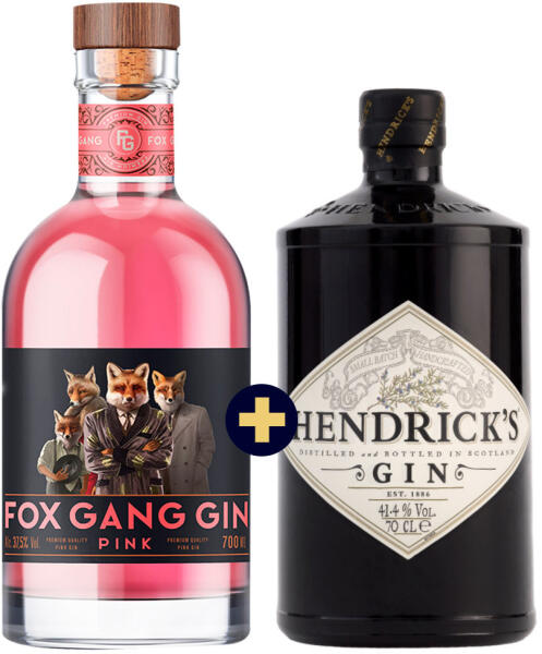 Fox Gang Pink Gin 0, 7l 37, 5% + Hendricks Gin 0, 7l 41, 4% (Gin) - Preturi