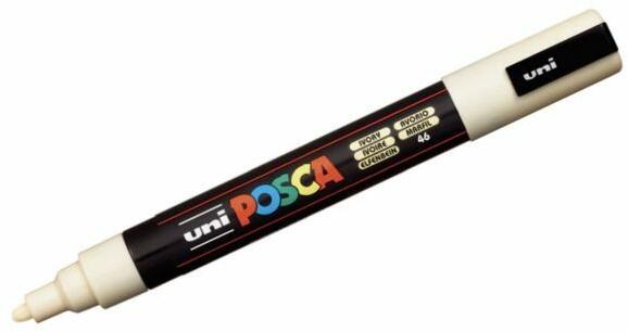 uni Marker Uni PC-5M Posca 1.8-2.5 mm, Ivory, CC46 (Marker) - Preturi