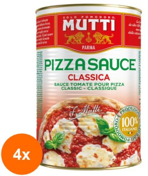 MUTTI Set 4 x Sos de Rosii pentru Pizza Clasic Mutti, 4100 g (Sos) - Preturi