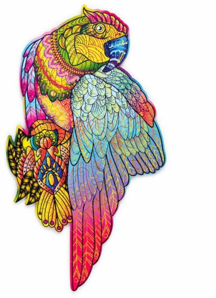 Wood Trick Puzzle colorat din lemn - papagal (Puzzle) - Preturi