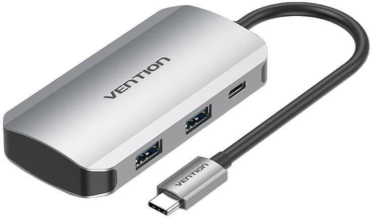 Vention Hub USB Vention 5-in-1 USB-A 3.0x4, USB-C PD 100W ...