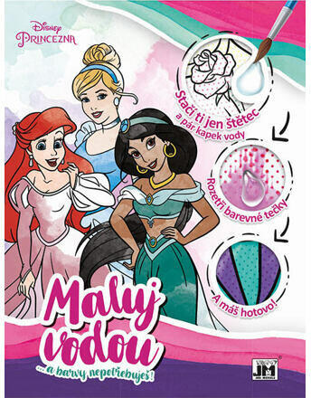 JIRI MODELS Carte de colorat cu apă A4 Prințese Disney (2670-7) (Carte ...