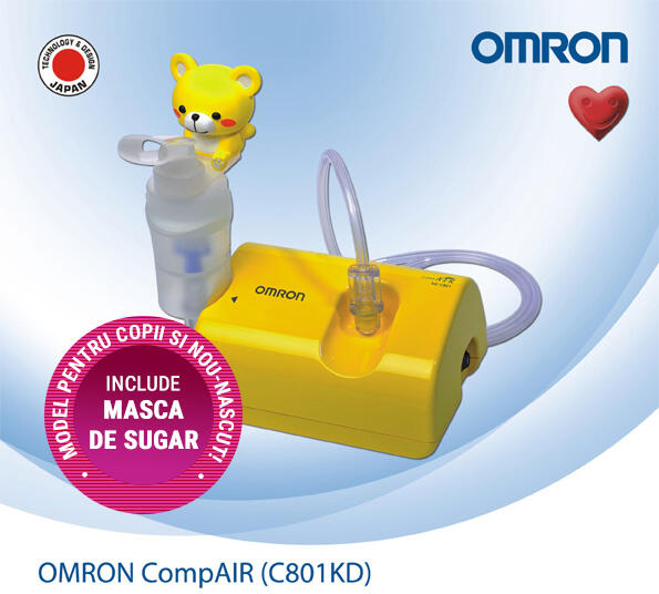 Omron Aparat aerosoli cu compresor pentru copii OMRON CompAIR C801 KD ...