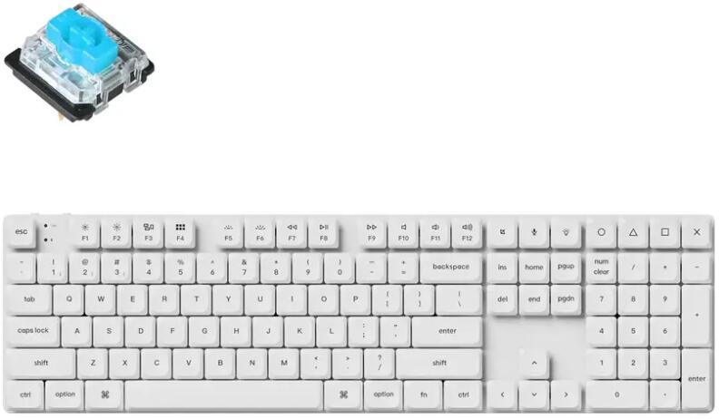 Keychron K5 Pro White QMK/VIA Full-Size Hot-Swappable Low-Profile ...