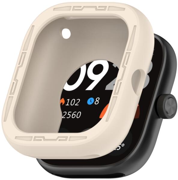 Husă TPU HALF COVER pentru Redmi Watch 4 bej (Accesoriu ceas sport si ...