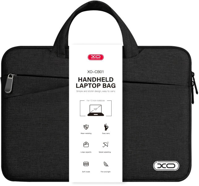 XO Design Geanta XO Design CB01 pentru Laptop 13inch, Neagra (Crad ...