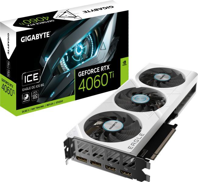 GIGABYTE GeForce RTX 4060 Ti EAGLE OC ICE 8GB GDDR6 (GV-N406TEAGLEOC ...