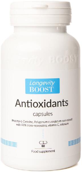 Longevity Boost Antioxidants, 60 capsule, Longevity BOOST (Suplimente ...