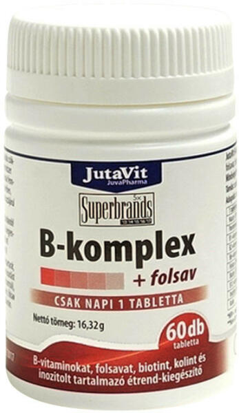 JutaVit Complex Vitamin B + Folic Acid tablet (60 Comprimate ...