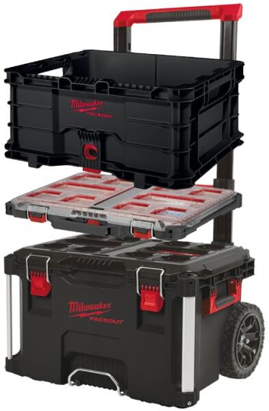 Milwaukee 4932493927 PACKOUT 3 piese - Organizator accesorii + lada ...