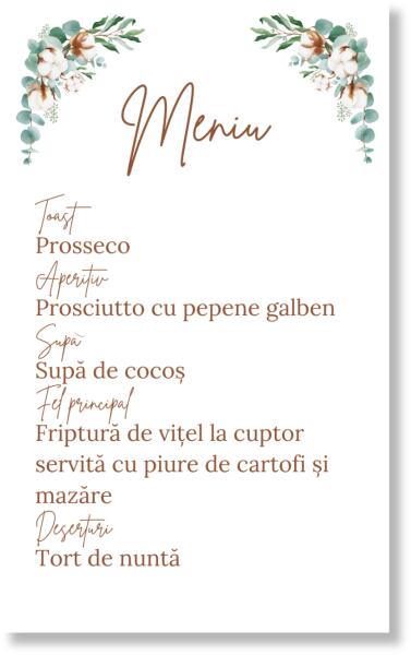 Personal Meniu - Mint Folk Selectați cantitatea: 1 buc - 10 buc ...