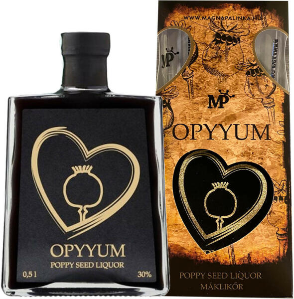 Vásárlás: Magna Magna Cum Laude Opyyum Máklikőr + 2 db Shot Pohár (30% ...