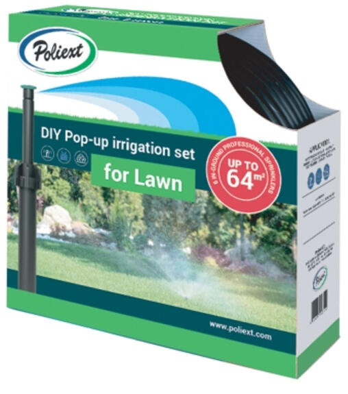 POLIEXT Kit irigare prin aspersoare de tip pop-up cu duze reglabile ...