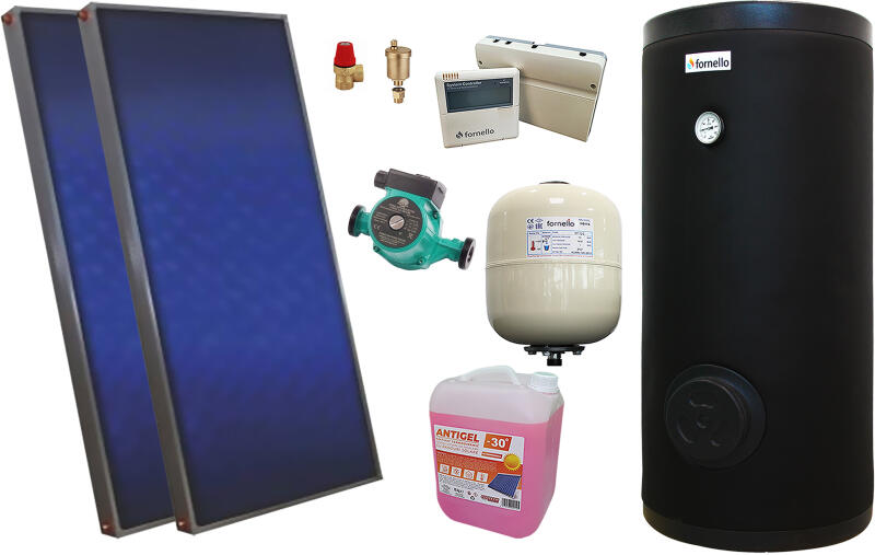 SUNSYSTEM Pachet solar, presurizat, 2x panou plan Sunsystem PК SL FP 2. ...