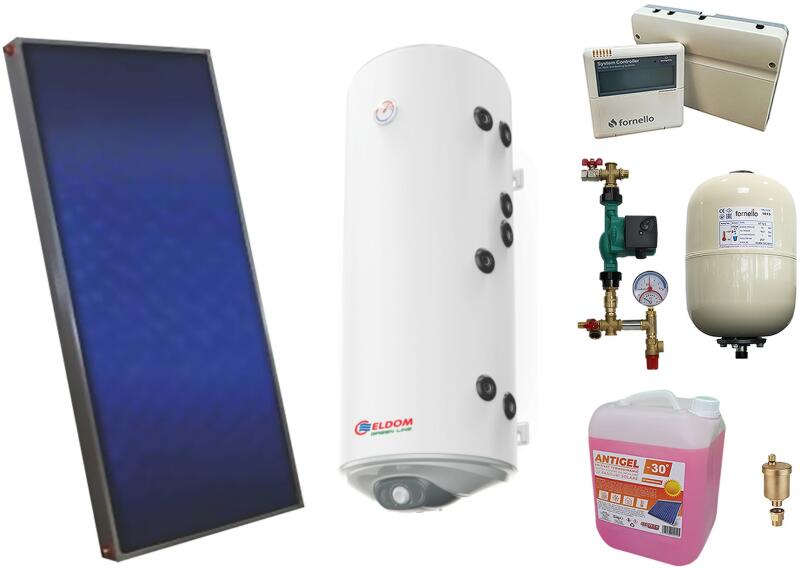 SUNSYSTEM Pachet sistem solar presurizat, panou solar plan Sunsystem PК ...