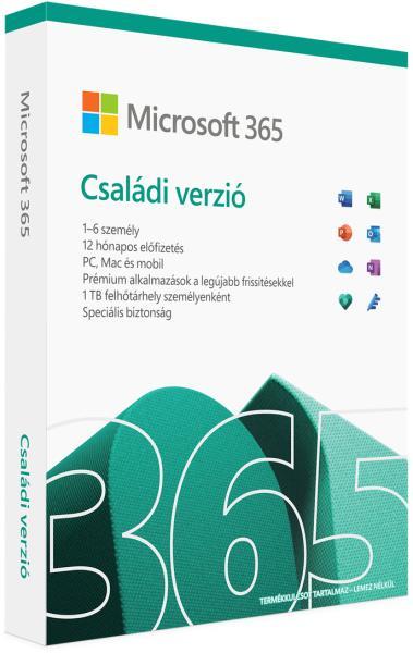 Microsoft 365 Family HUN (6 User /1 Year) (6GQ-01930) (Aplicatii Office ...