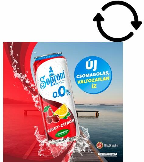 Vásárlás: Soproni meggy-citromos alkoholmentes sörital 0, 0% 500 ml ...