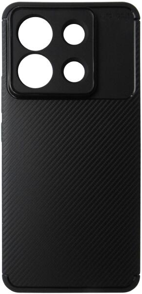 Husa tip capac spate Carbon silicon neagra pentru Xiaomi Redmi Note 13 ...