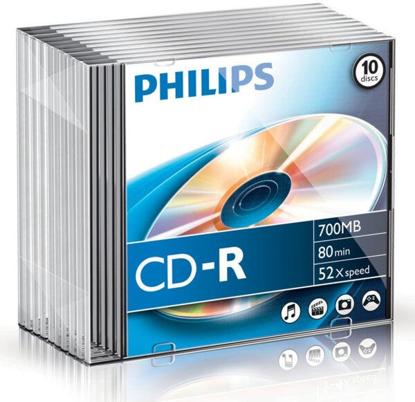 Philips CD-R Extra Protection 52x, 700MB, Slim Case (PHS10) (Medii de ...
