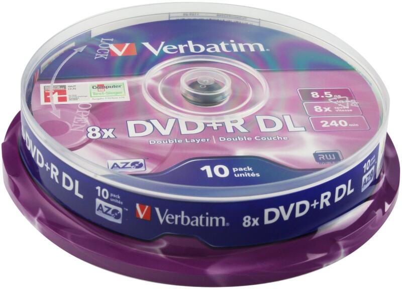 Verbatim Set 10 buc, DVD+R Double Layer 8X 8.5GB Matt Silver (43666 ...