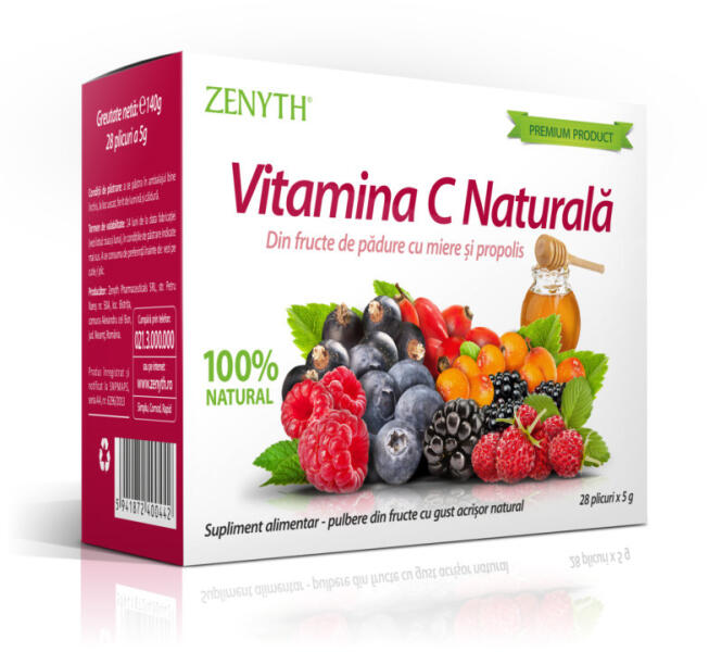 Zenyth Pharmaceuticals Zenyth Vitamina C Naturala, 28 plicuri ...