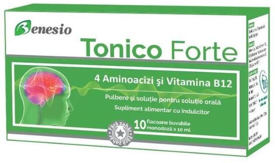 Benesio Tonico Forte 10 ml, tonic pentru organism, 10 flacoane, Benesio ...